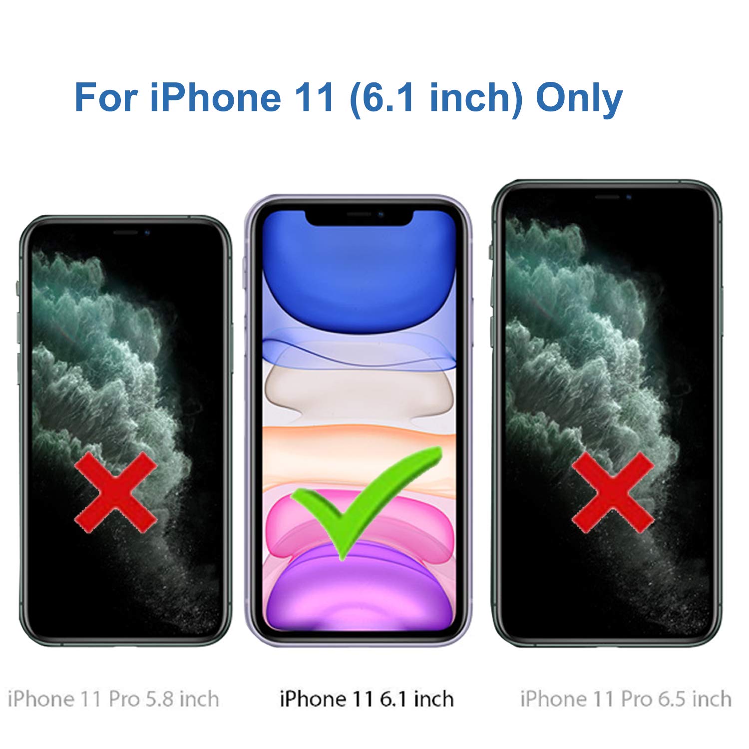 Pofesun Slim Fit iPhone 11 Case, 10 Pack Ultra-Thin Soft Silicone Protective Gel Phone Case Cover Compatible with iPhone 11 (6.1 Inch)-Black,Rose,Yellow,Rose,Green,White,Pink,Purple,Blue,Mint