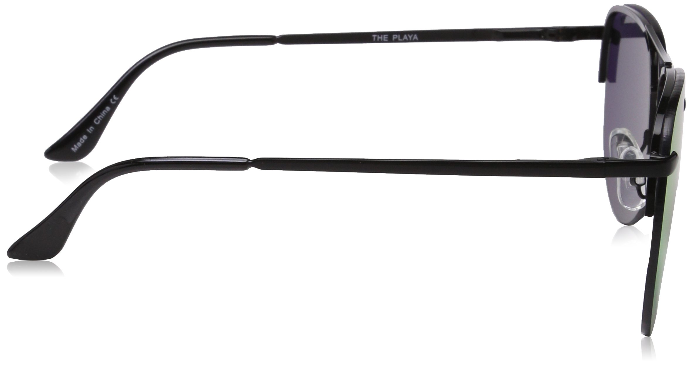 Quay Australia Women's The Playa Sunglasses, Black/Pink Mirror, One Size
