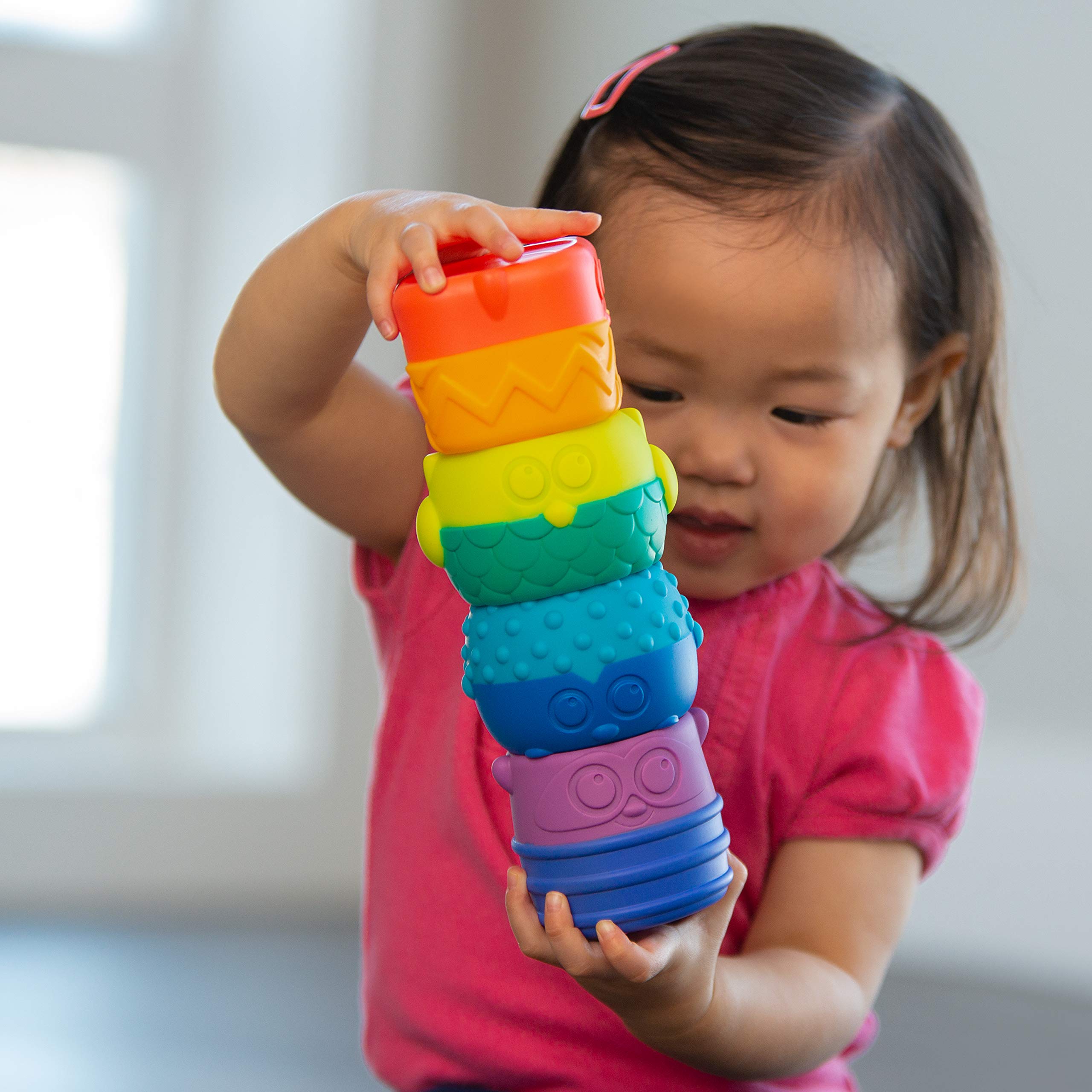 Sassy Magnetic Stacking Pals - 6Count - Stem - for Ages 6+ Months