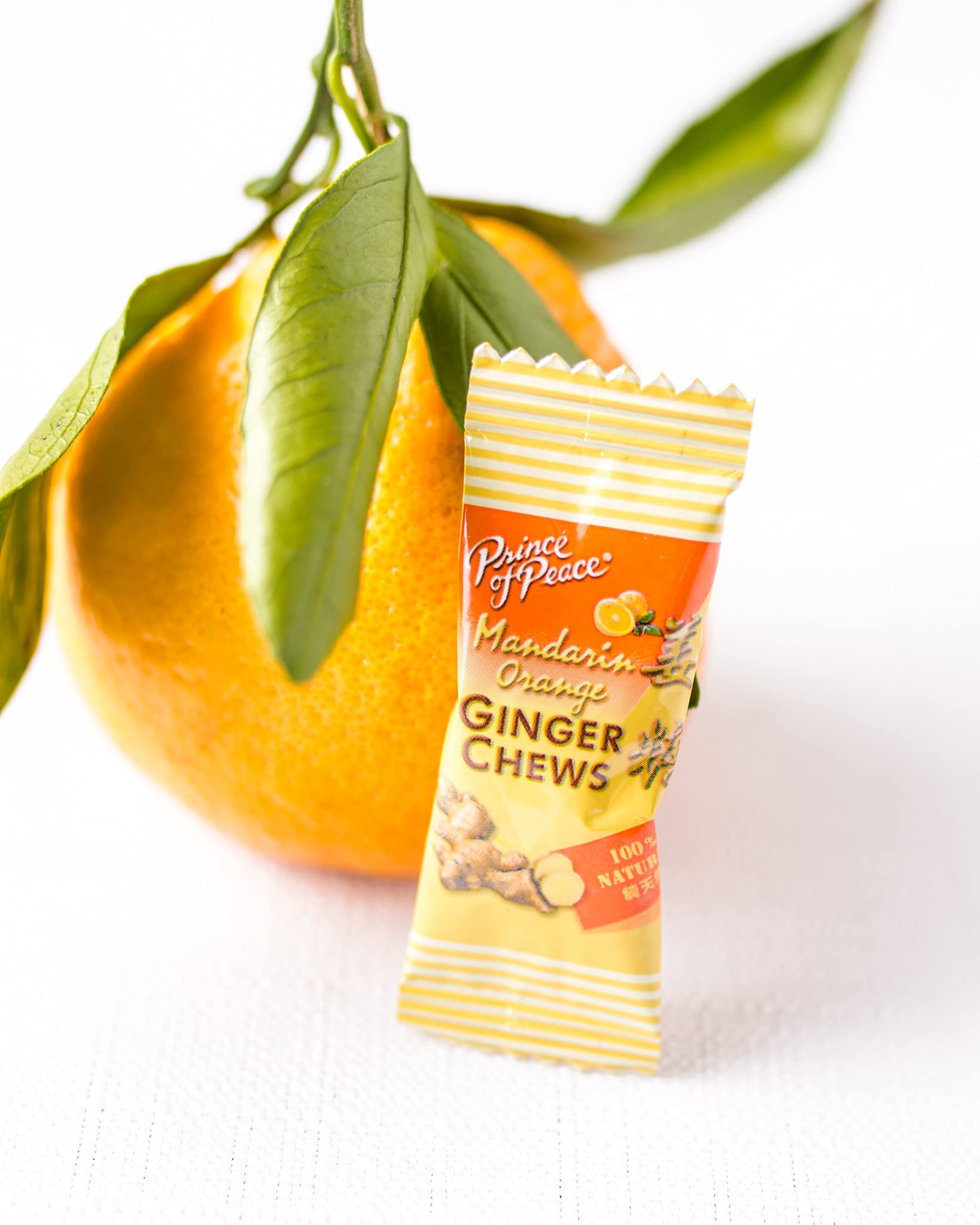 Prince of Peace Ginger Chews With Mandarin Orange, 1 lb. – Candied Ginger – Orange Candy – Orange Ginger Chews – Natural Candy