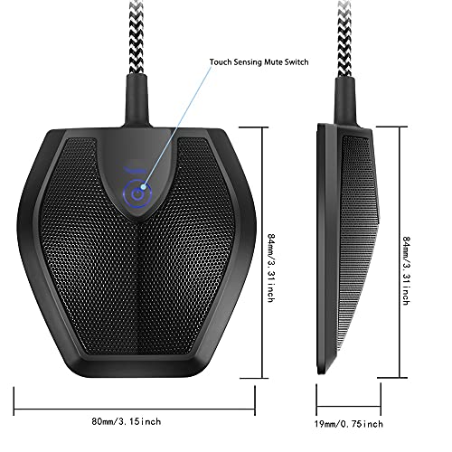 ZSEDP Omni-Directional USB Condenser Microphone Mic for Meeting Business Conference Computer Laptop Voice Studio Speech Microphone