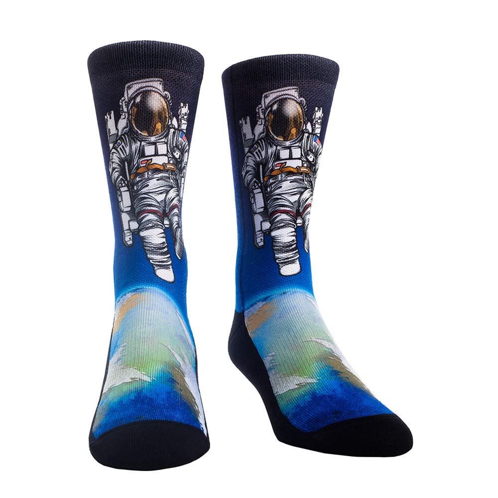 Rock 'Em Elite Spacewalk over Earth Crew Socks (S/M (6-8.5))
