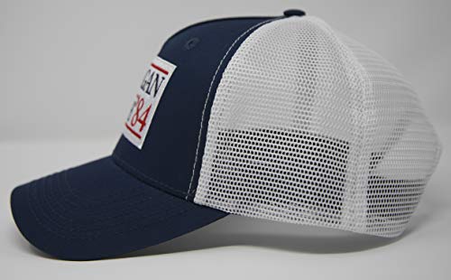 Urban Ridge Reagan Bush β84 Adult Trucker Hat Snapback, Navy Blue with Embroidered Patch