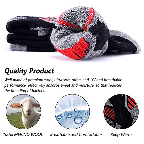 UGUPGRADE Merino Wool Ski Socks, Lightweight Snowboard Socks for Skiing, Snowboarding, Men Women
