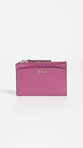 TUMI Women's Zip Card Case, Hibiscus, Pink, One Size