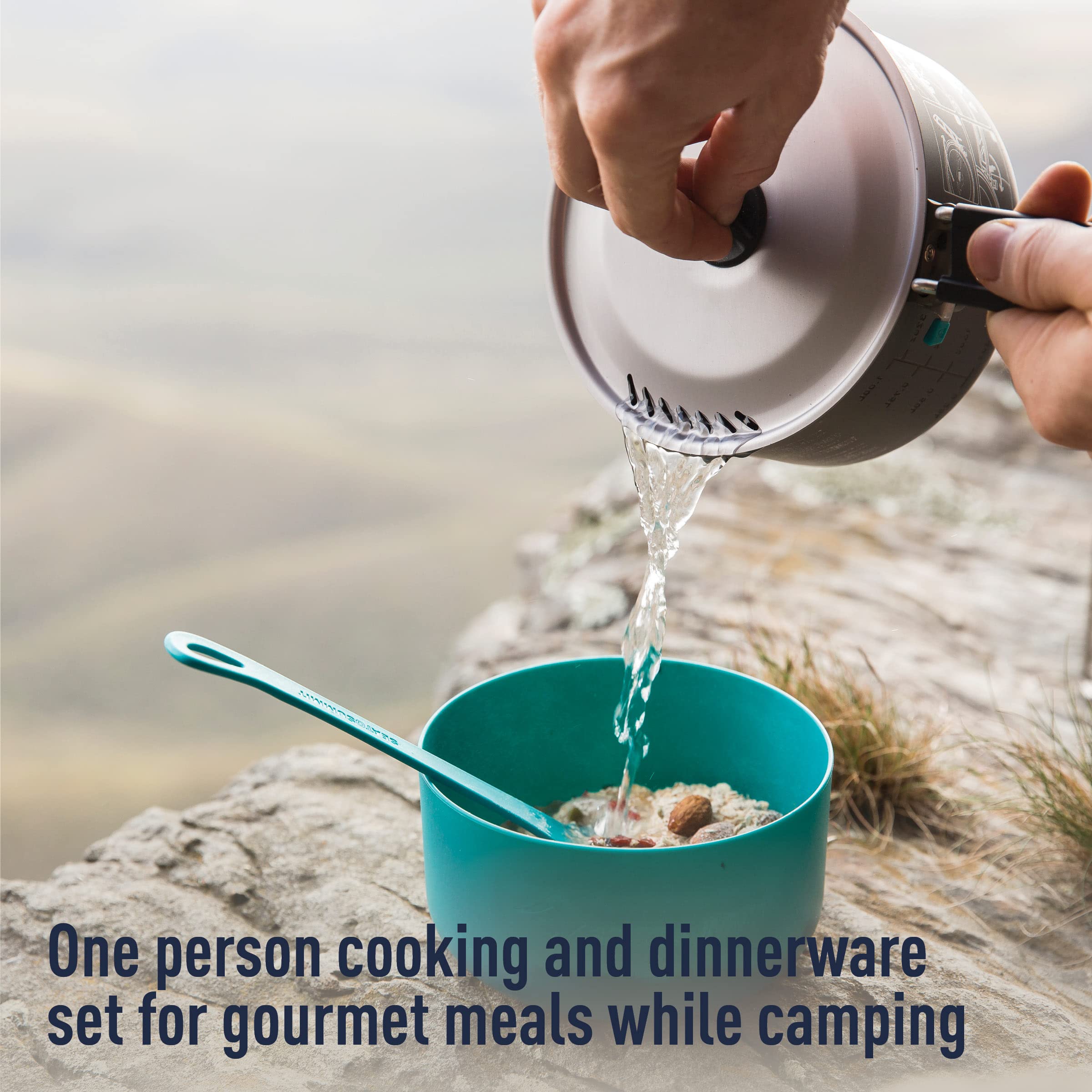 Sea to Summit Alpha Lightweight Aluminum Nesting Camping Cookware Set, 2.2 (6-Piece)