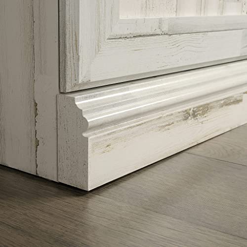 Sauder Miscellaneous Storage Bookcase/ Book Shelf With Doors, White Plank finish