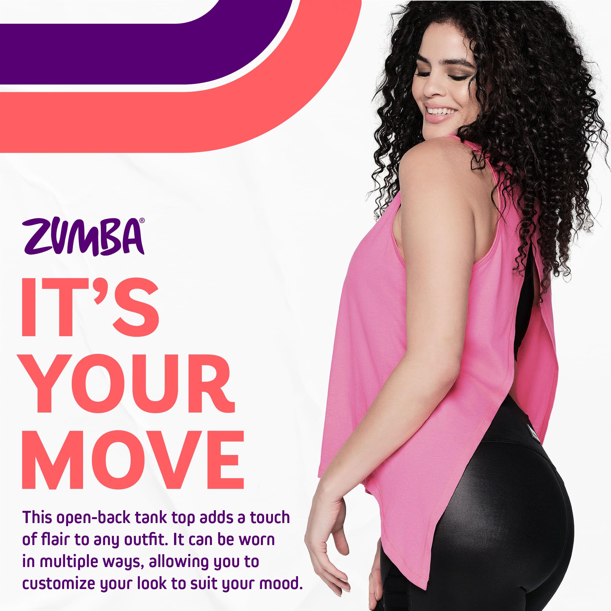 ZUMBA Women's Hello Kitty Tank Top, Sleeveless Workout Top, Medium, Wear It Out White