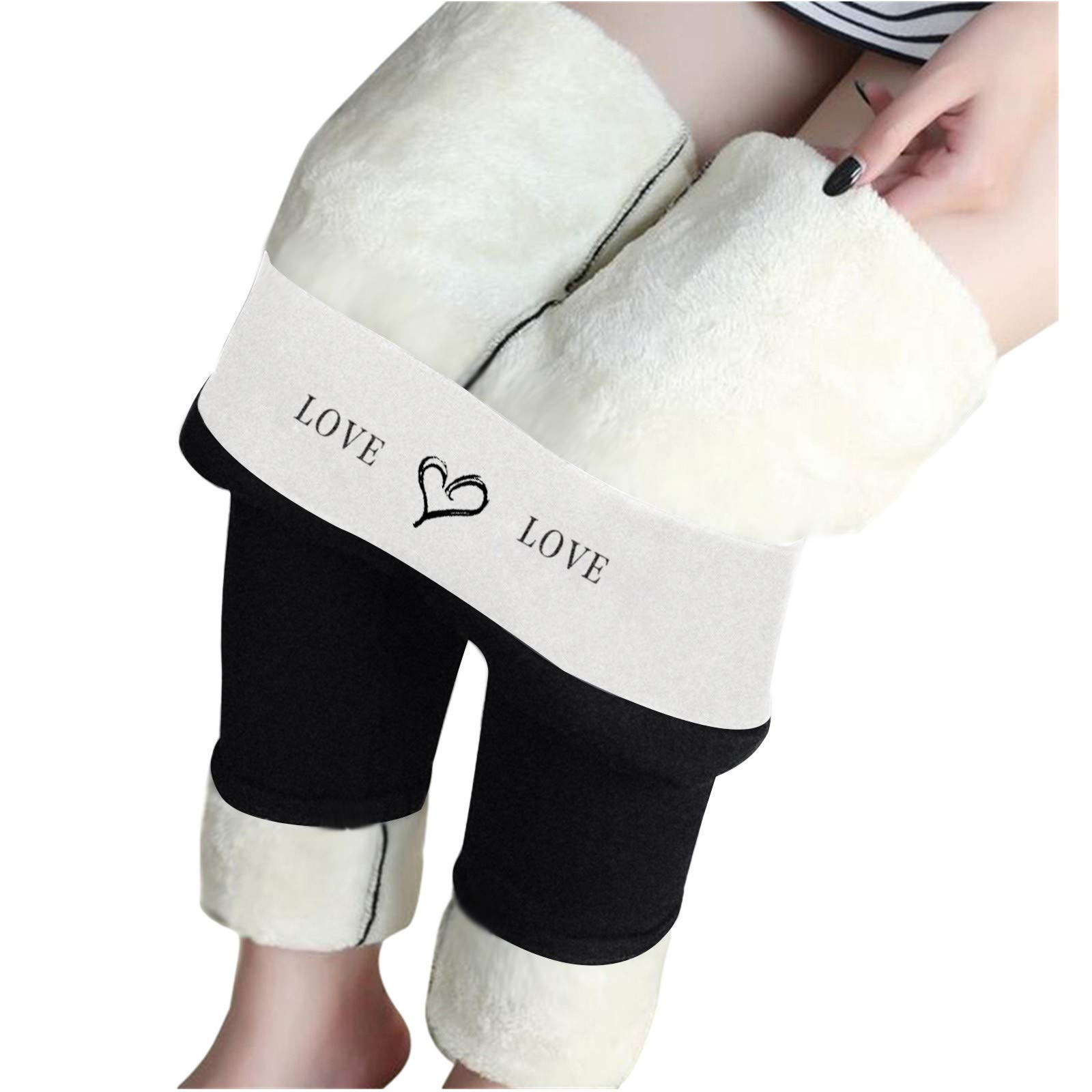 Thermal Leggings for Women Stretchy Warm Thermal Compression Pants Winter Warm Thermal Pants Halloween Leggings D-Black