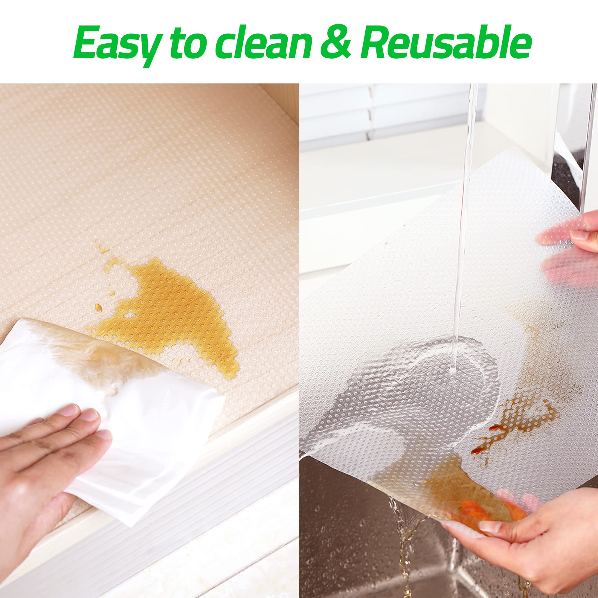 Shelf Liner,Refrigerator Liner,Non Adhesive Clear Drawer Liner,Non Slip Washable Easy to Cut Kitchen Cabinet Liner,for Shelves,Cabinet,Pantry,Storage, Desks (11.8inches*40ft, Clear-Diamond)