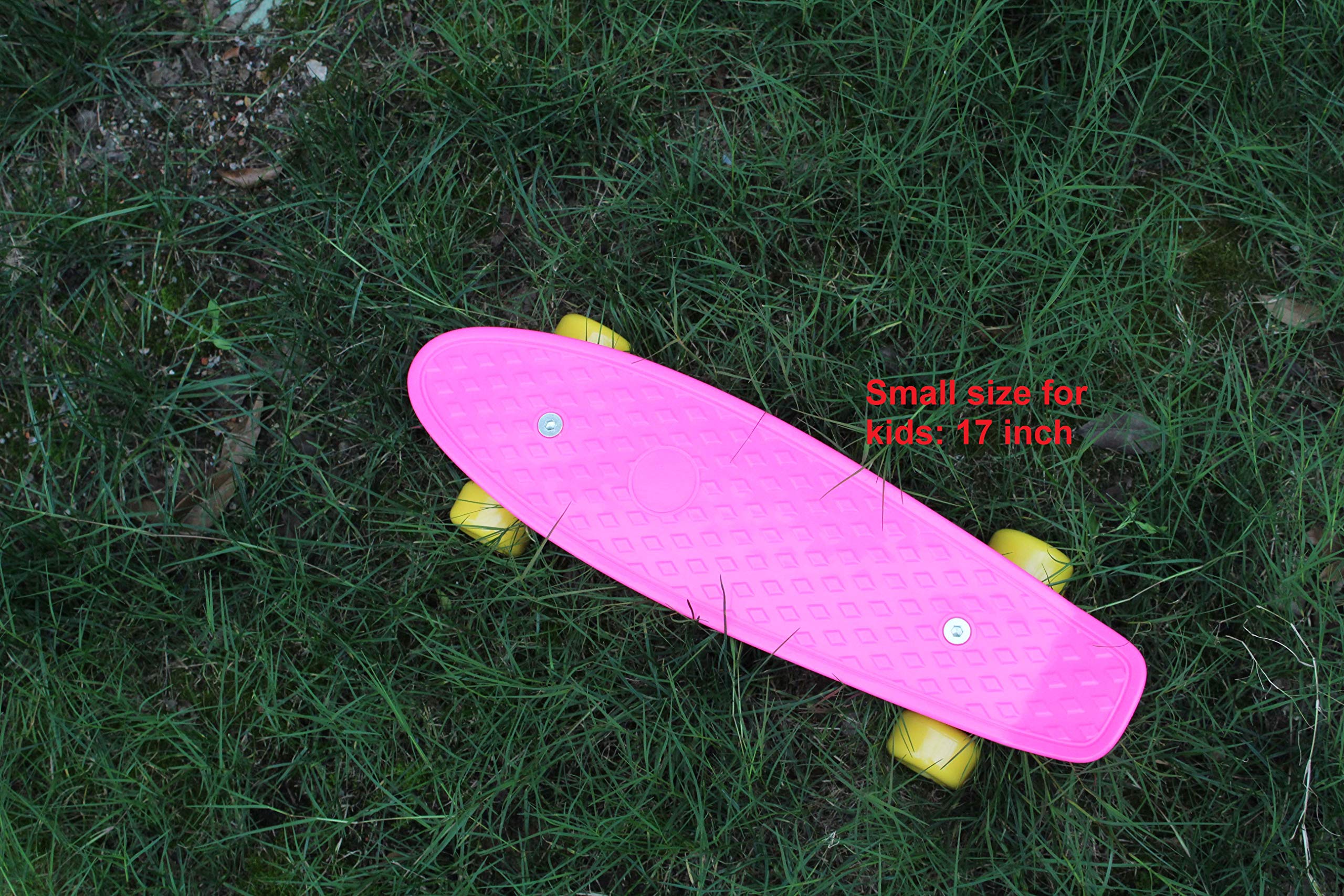 SK8MEMO 17X5inch Mini Skateboard, Mini Cruiser Skateboard for Beginnersā¦