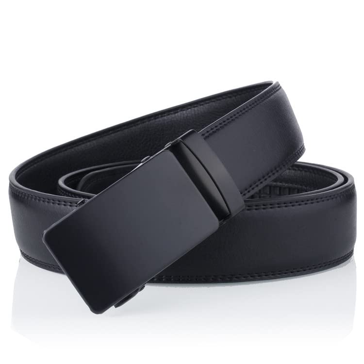 Veltec Leather Adjustable Dress Ratchet Belt for Men, Trim to Fit, Gift Box - Style 2