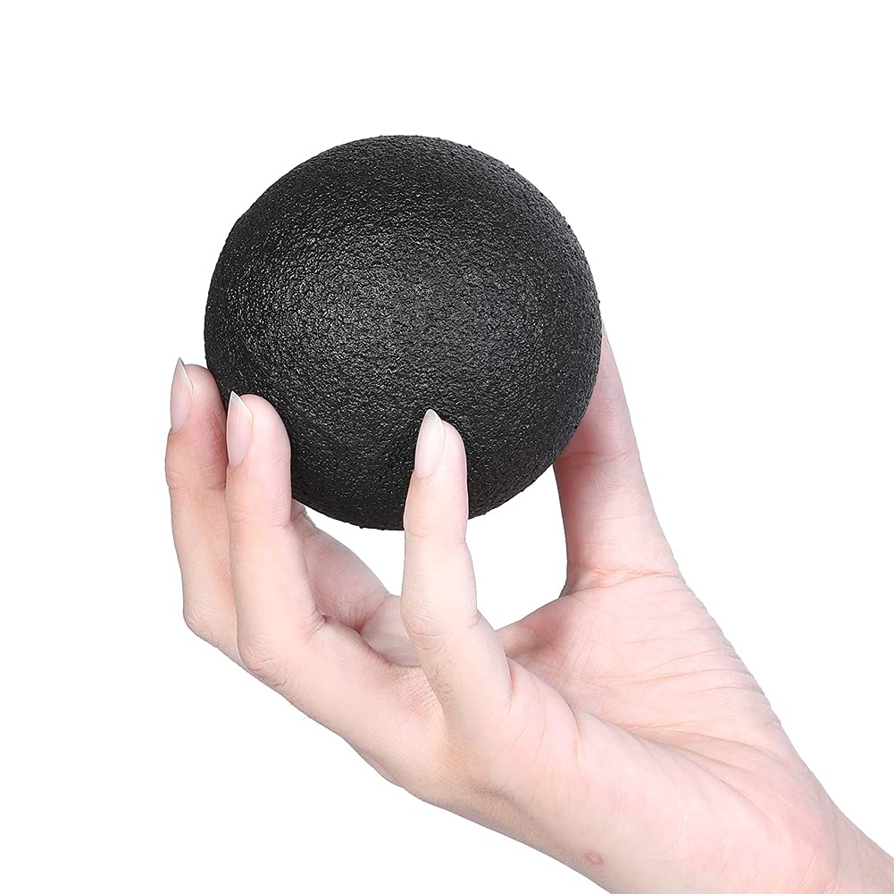 WNSC Yoga Foam Roller, Ergonomic Foam Roller for Stability Exercise for Yoga(Black, 8CM Single Ball)