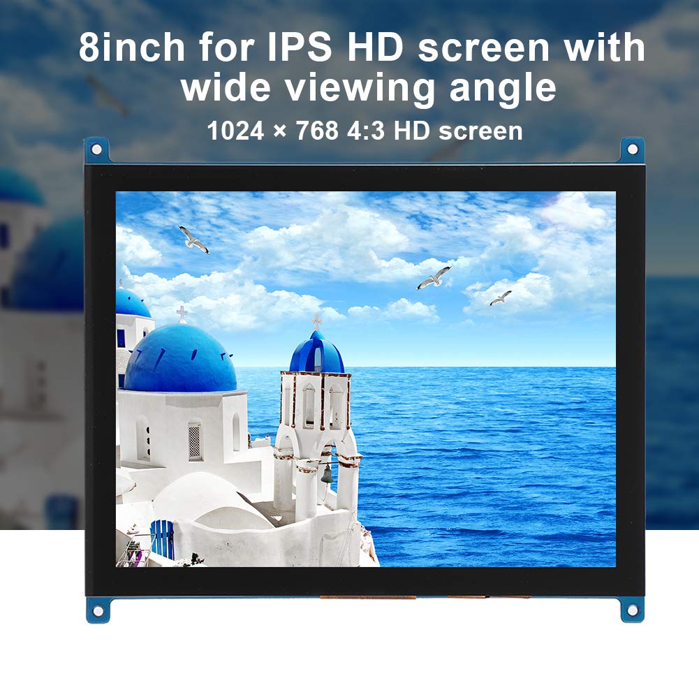 Portable Monitor, 8-inch Ultra-Thin Computer Monitor for Win7 / Win8 / Win10, HDMI Display for Raspbian/Ubuntu/Kodi / win10 / IOT, Full HD Touch Screen Display
