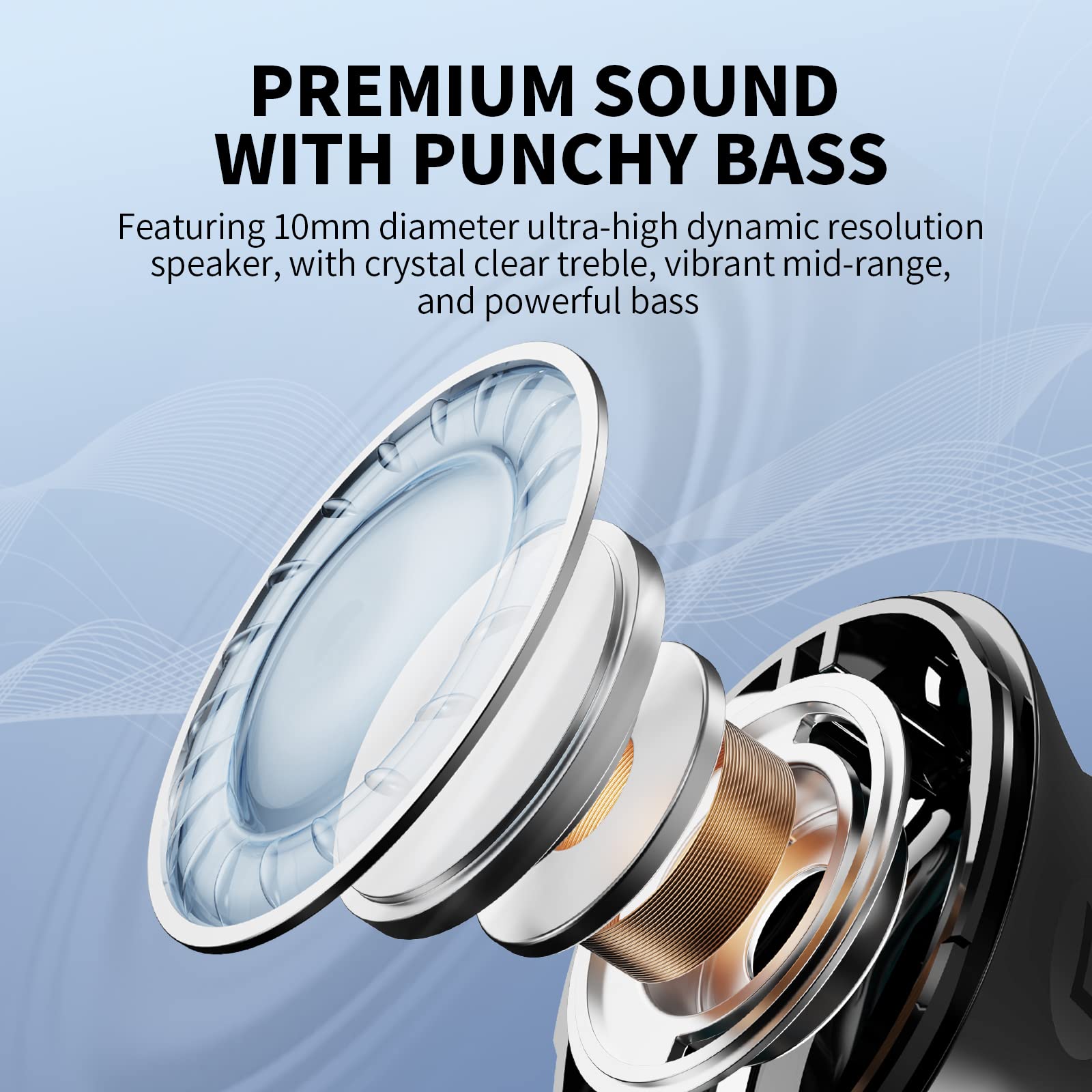 PSIER Wireless Earbuds Active Noise Cancelling Bluetooth 5.3 Ear Buds w/ 4 Mics Clear Calls, Ear Buds w/ Transparency Mode 30H Playtime IPX6 Waterproof Bluetooth Headphones for Home and Wrok (NC1)