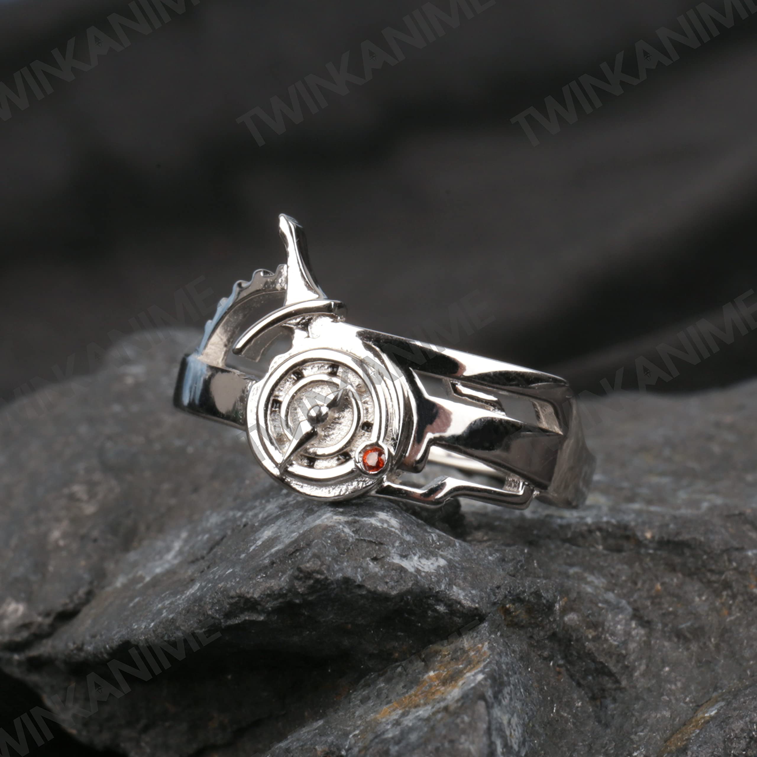 TWINKANIME Steins; Band Gate Finger S925 Anime Ring for Girl Women quality high durability adjustable Ring