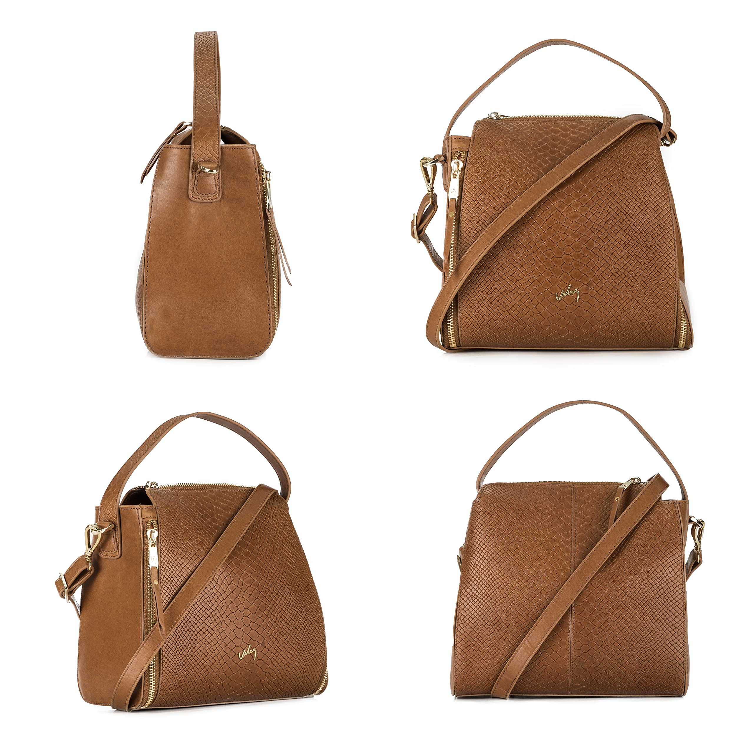 VELEZ TAN Leather Purses For Women- Crossbody Bags Designer Handbags