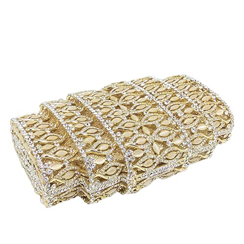 ZHUHW Hollow Out Crystal Women Evening Bags Stones Beaded Wedding Clutch Bridal Purse