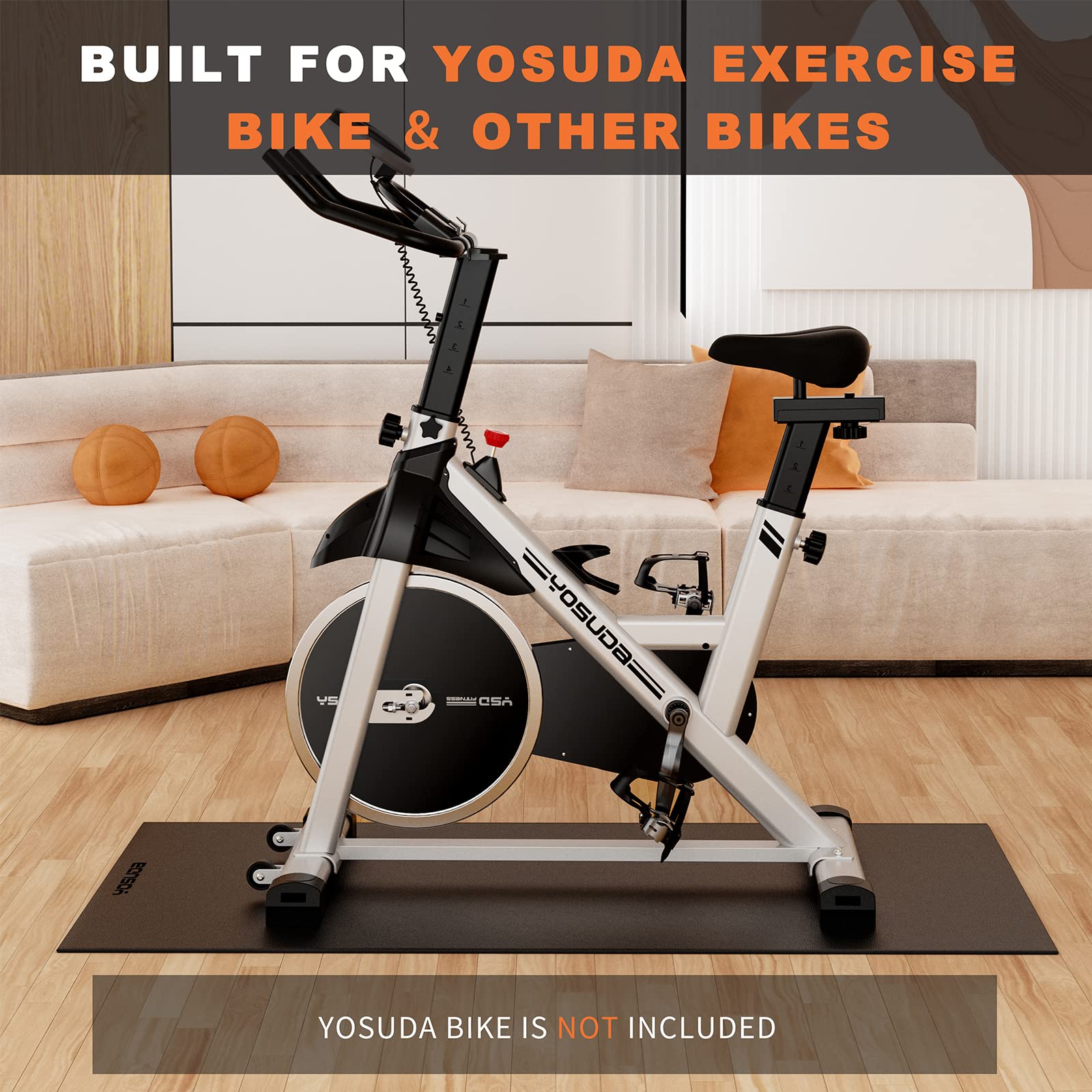 YOSUDA Exercise Bike Stationary Bike Trainer Floor Mat - for Exercise Equipments