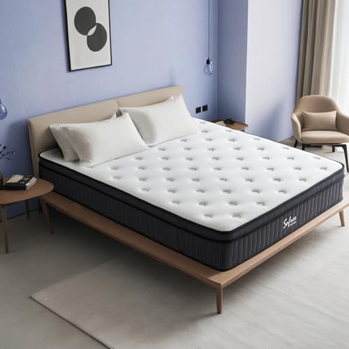 Queen Size Mattress, 10 Inch Memory Foam Hybrid Mattress Queen, Pocket Spring Mattress in a Box