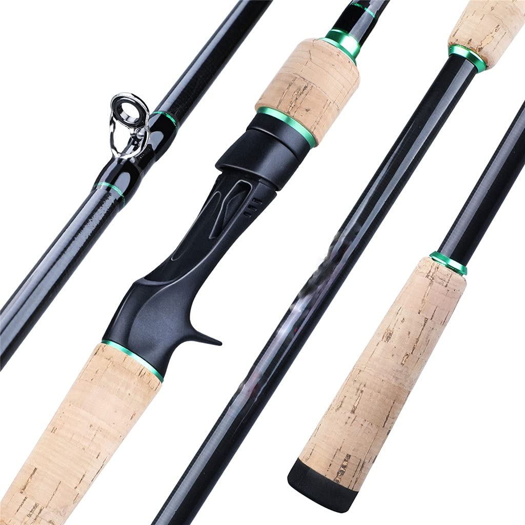 XWWDP Baitcasting Rod 1.8M 2.1M 2.4M M Power Lure Rod Casting Spinning 3 Section Light Boat Lure Fishing Rod (Size : 2.4m Casting Rod)