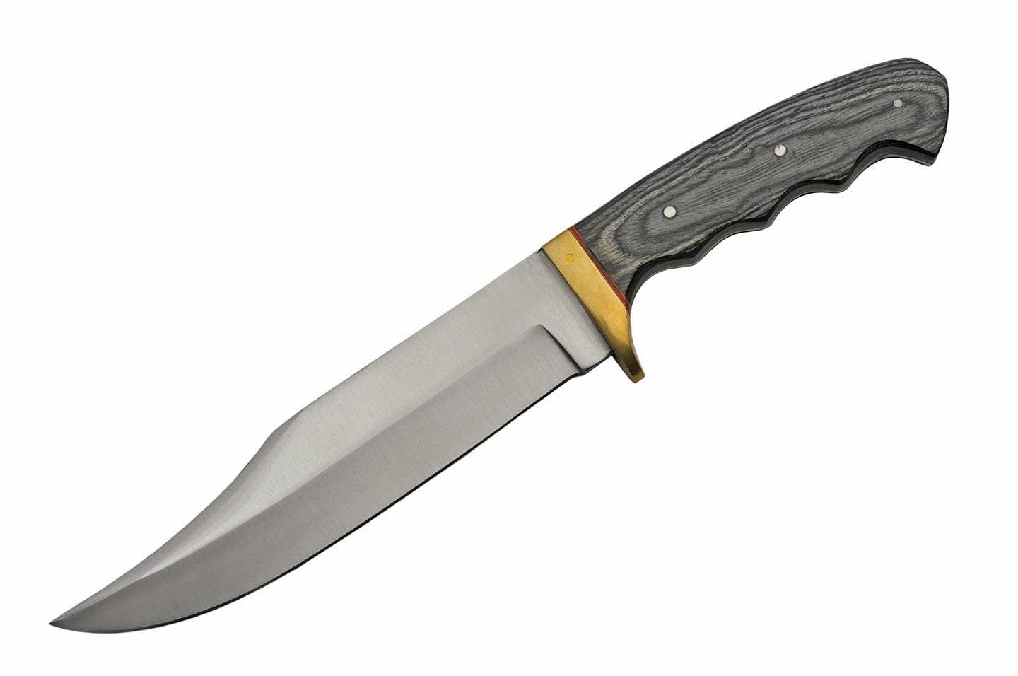 SZCO SUPPLIES 12.25"" Black Handle Mountain Lion Hunter Bowie Knife (203421-BK)