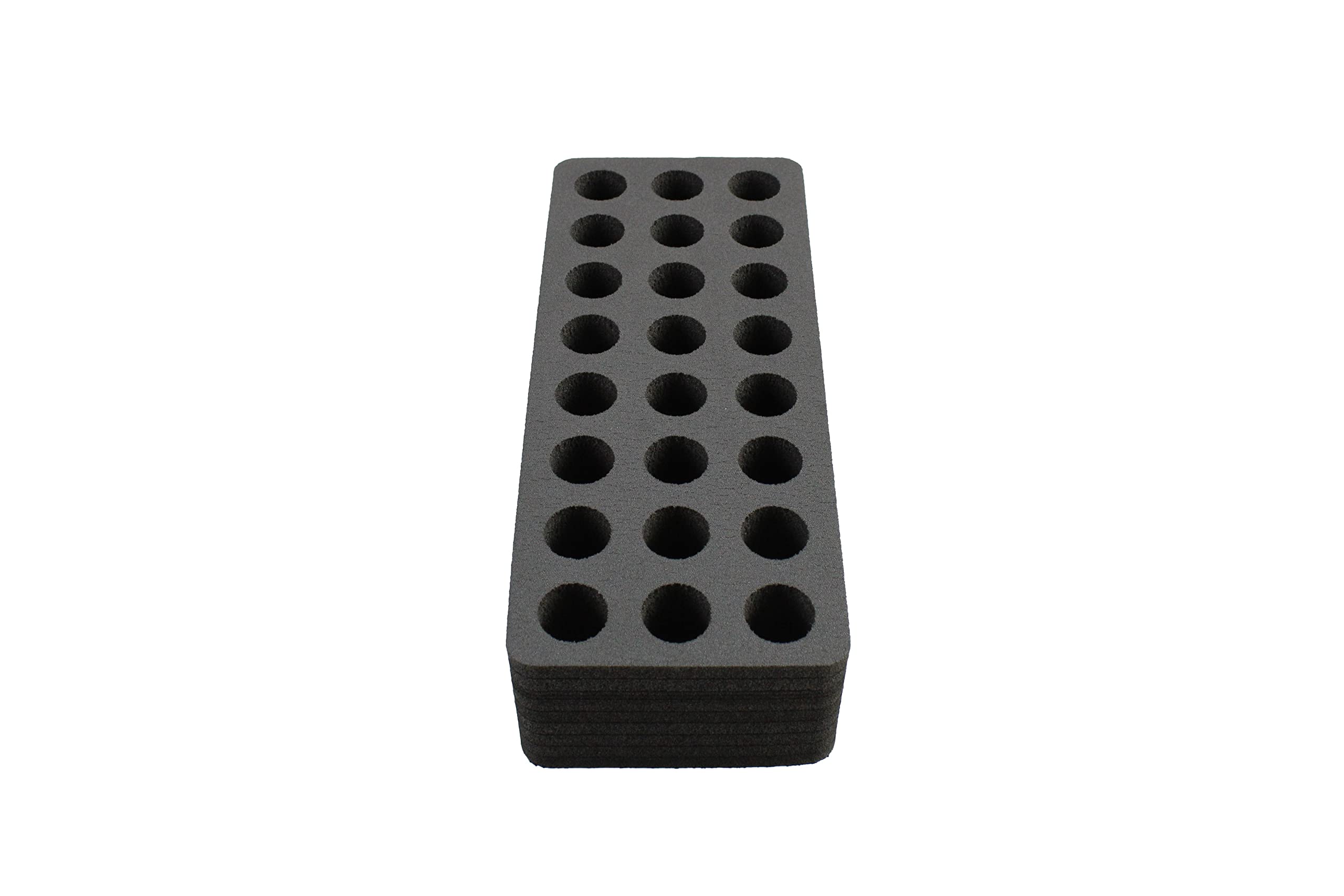 Polar Whale Test Tube Freezer Rack Durable Black Foam Storage Holder Organizer Stand Transport Holds 24 Tubes Fits up to 30mm Diameter
