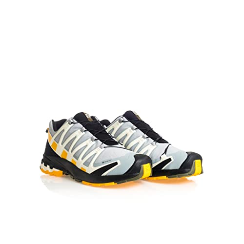Salomon XA PRO 3D v8 Gore-TEX Trail Running Shoes for Men, Quarry/Saffron/Olive Night, 10.5