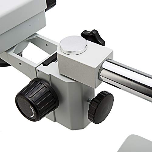 SWIFT S7 Professional Binocular Stereo Zoom Microscope,WF10X Eyepieces,3.5X-90X Magnification 0.7X-4.5X Objective,56-Bulb LED Ring Light, Single-Arm Boom Stand,0.5X and 2X Barlow Lens