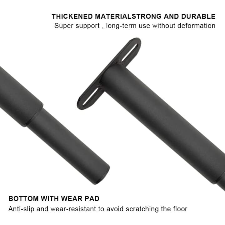 Skuehod Metal Adjustable Bed Legs Replacement Set of 4,Center Support Legs for Steel Bed Frame Slat Support (7"-13")