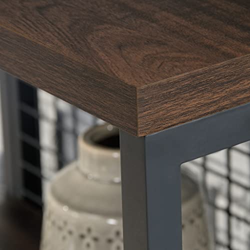 Sauder Market Commons Industrial 4-Shelf Metal & Wood Bookcase, Rich Walnut Finish