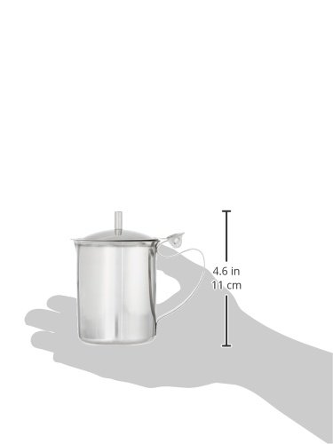 Winco Stainless Steel Creamer with Cover, 10-Ounce, Medium, Metallic