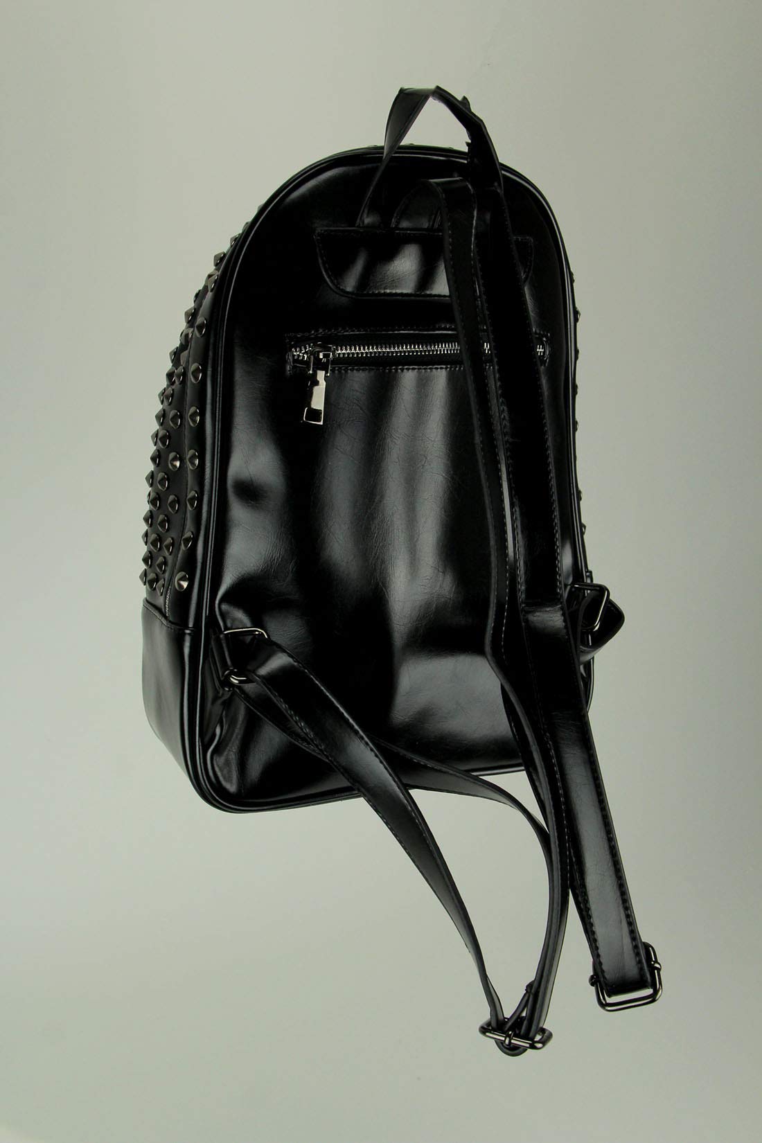 Things2Die4 Black Studded Gothic 3D Molded Skull Backpack
