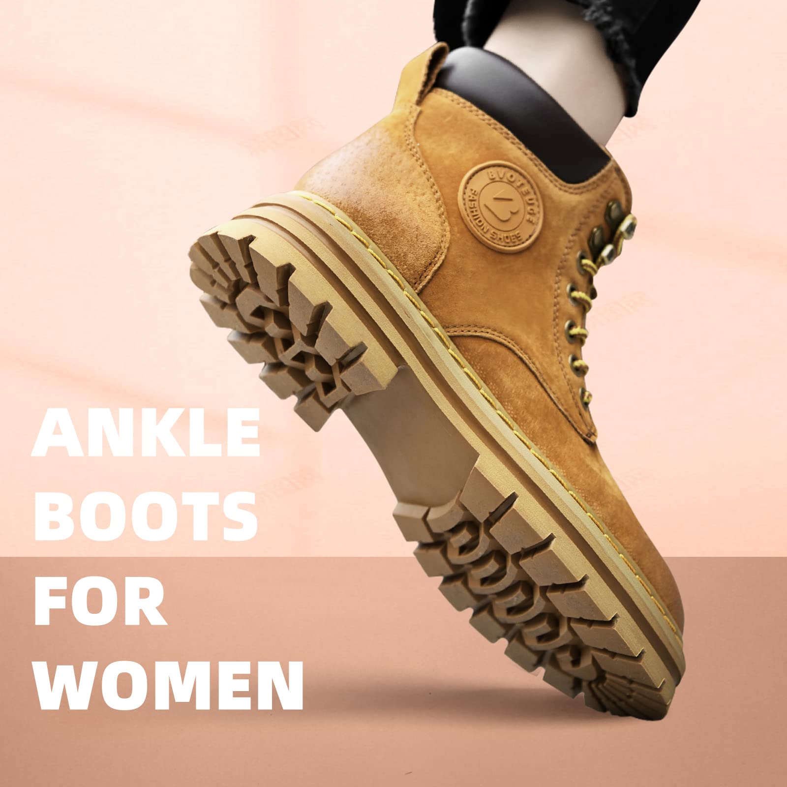 Women Mid Hiking Boots Outdoor Non Slip Water Resistant Backpacking Trekking Walking Trails (5.5)