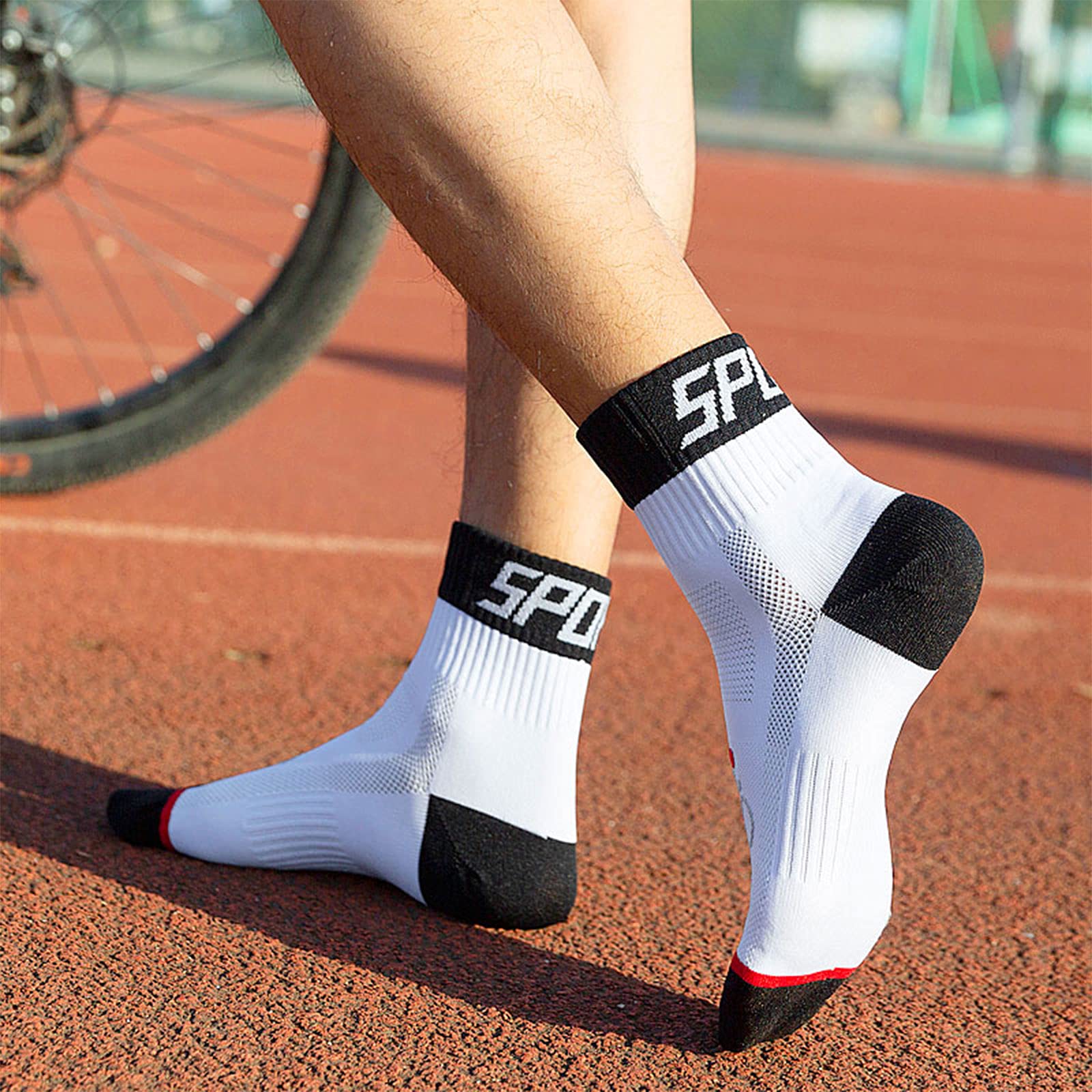 Ultrafun 10Pack Sports Cycling Socks Colorful Anti Smell Ankle Running Athletic Socks (10Pack, X-Large)