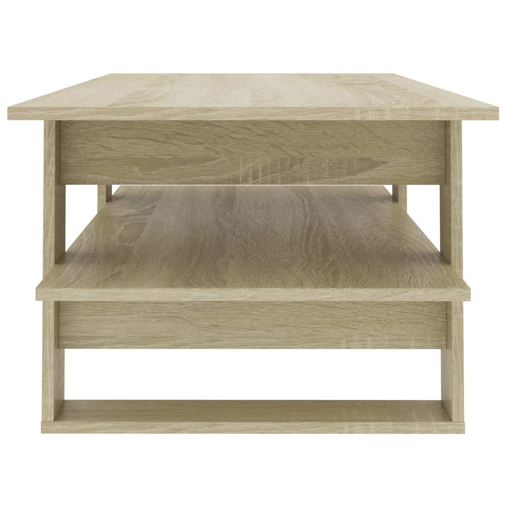 QJBSAVVA Coffee Table Sonoma Oak 43.3"x21.7"x16.5" Engineered Wood,Industrial Tables Floor Standing Table Cocktail Table Suitable for Meeting Rooms, Reception Rooms, Offices