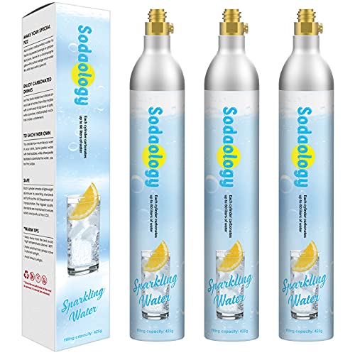 Sodaology 60L Co2 Carbonator Compatible with Sodastream Appliances ,14.5oz, Set of 3