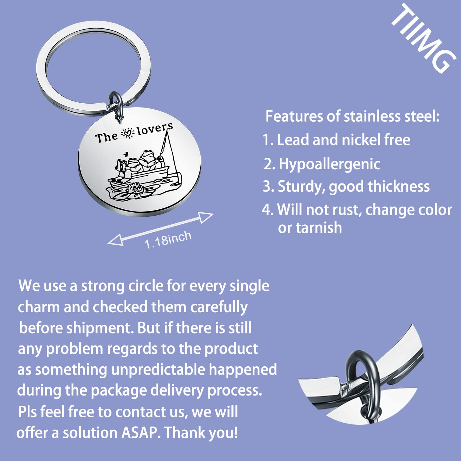 TIIMG Frog and Toad Lover Keychain the Lovers Gay Frog Gift Gay Toad Gift Lgbt Pride Gifts (The lovers)