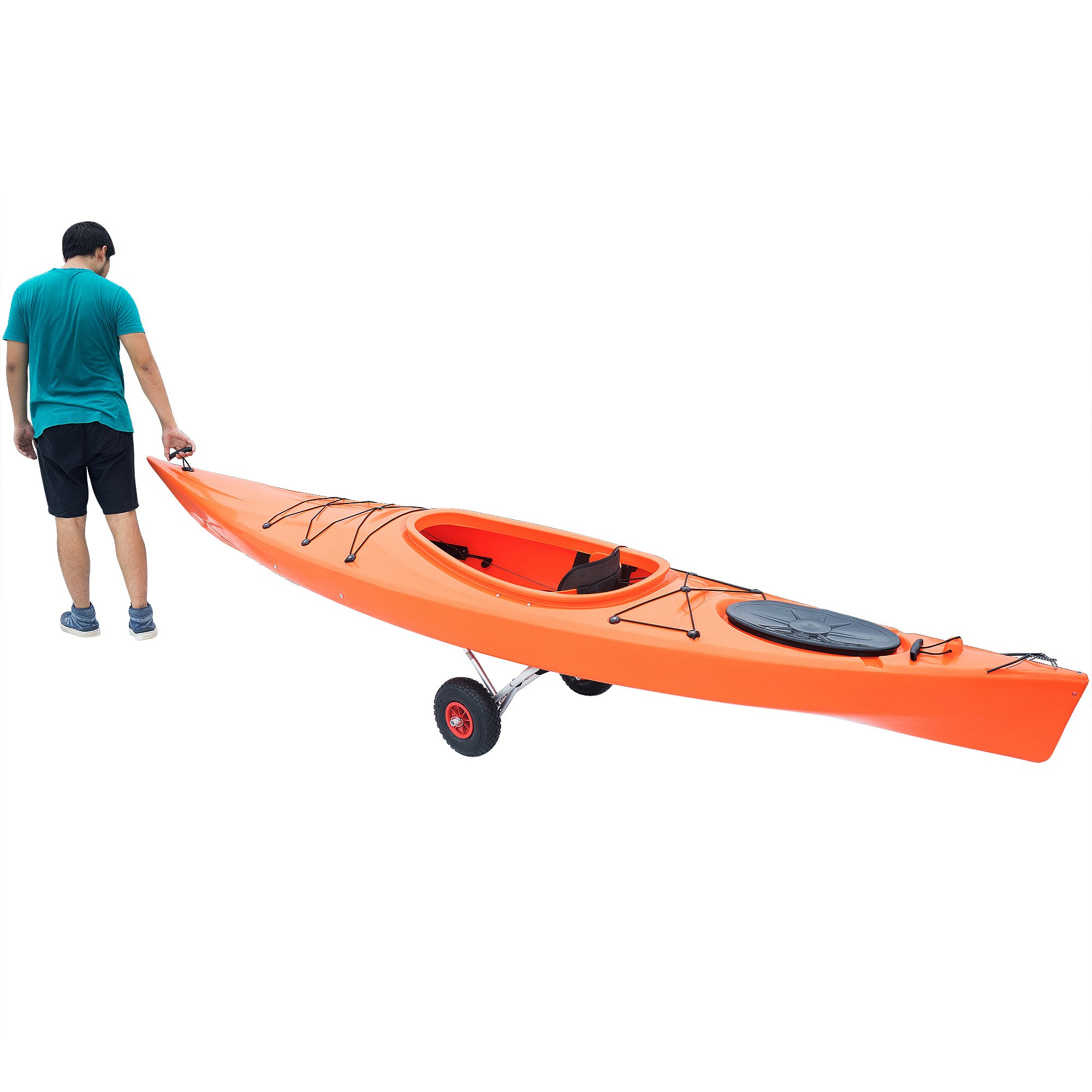 RAD Sportz Kayak Trolley Kayak Cart with Pneumatic Tires 150 LB Capacity Silver