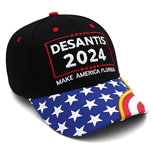 xywlwoer Ron Desantis 2024 Hat Make America Florida Hat Embroidery MAGA Baseball Caps for Trump Desantis 2024 Supporters