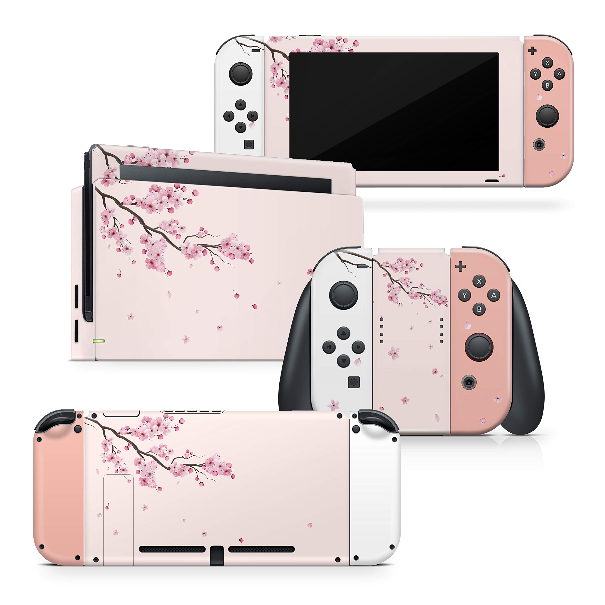 Tacky design sakura skin Compatible with Nintendo Switch Skins Decal, Nintendo Switch Stickers Vinyl 3m Flowres Switch, Blossom switch Full wrap cover