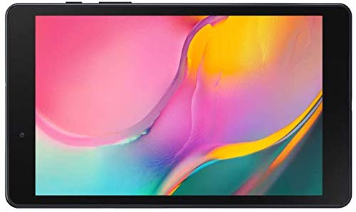 SAMSUNG Galaxy Tab A 8.0" Tablet, Quad Core 2.0Ghz, 32GB, Dual Camera, WiFi, Bluetooth, Android 9.0 Pie, Black, w/CUE 128GB MicroSD Card