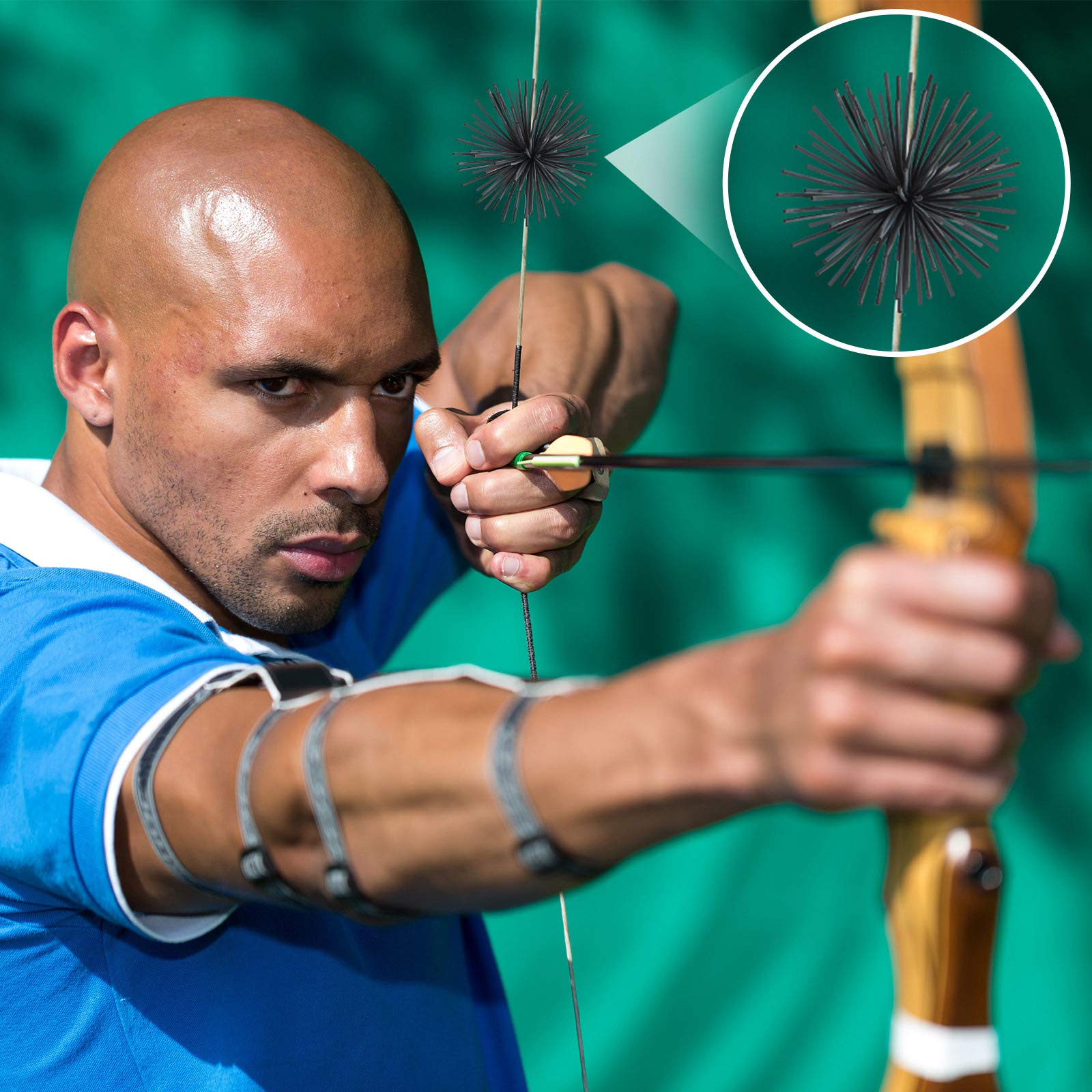 String Silencer Bow Noise Recurve Bow String Whiskers Silencers Noise Cancelling for Recurve Compound Bow (4)