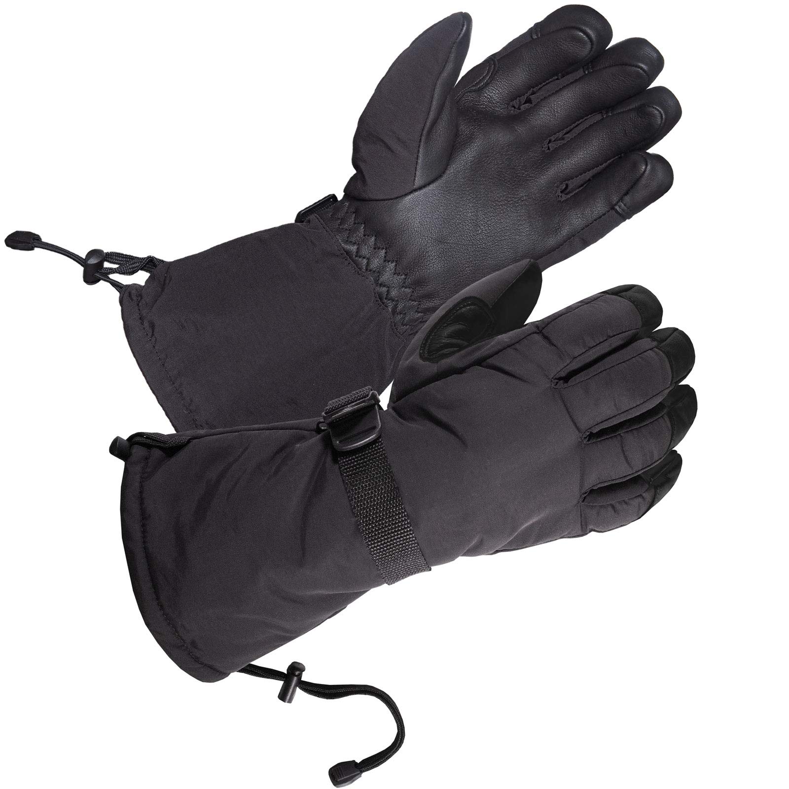 SKYDEER Waterproof Cold Weather Deerskin Leather Winter Ski Gloves (SD8648T/XL)