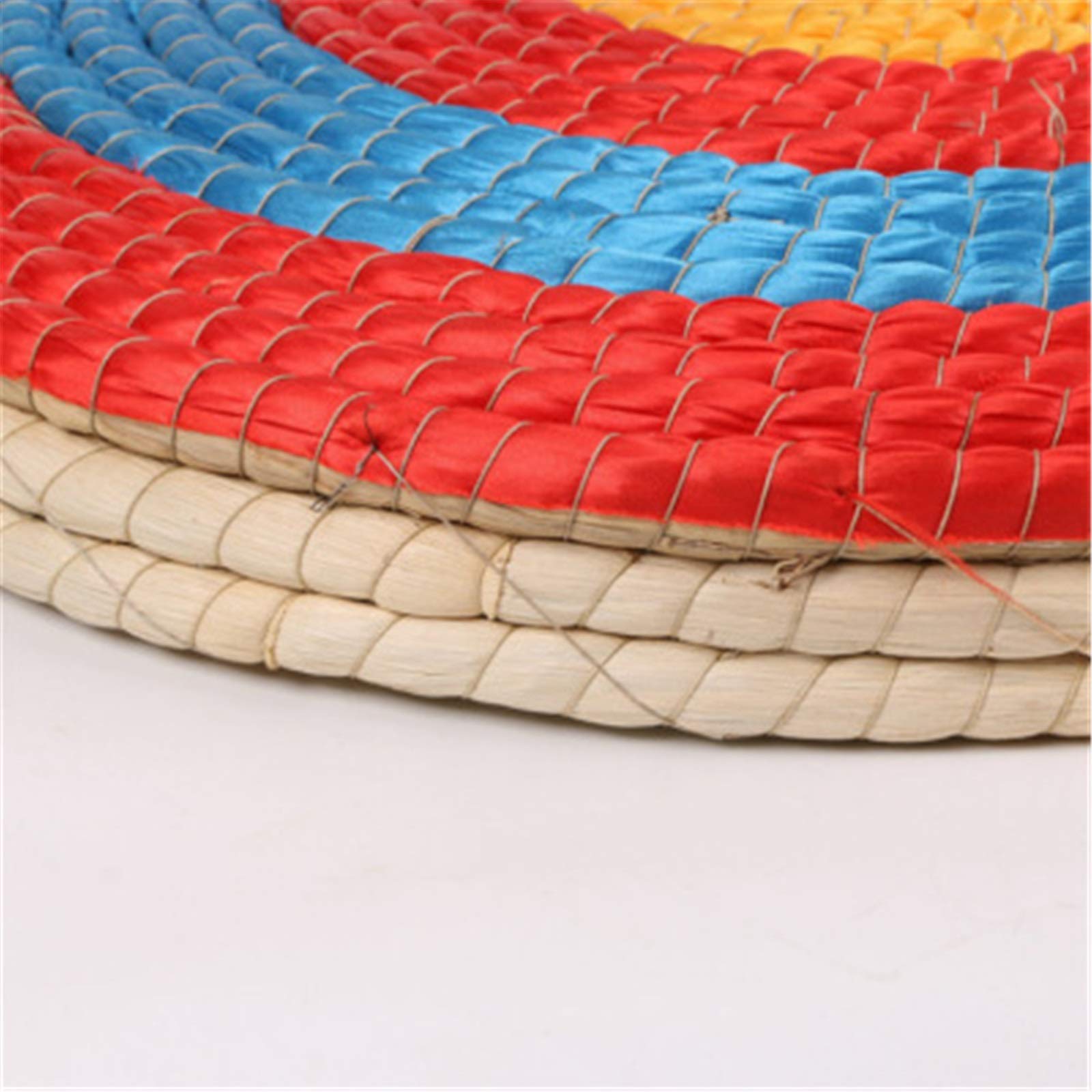 Solid Straw Round Archery Target Shooting Bow Coloured Rope Target Face Three Layer for Shooting Practice (Color : Coloured, Size : 50x50x2cm)