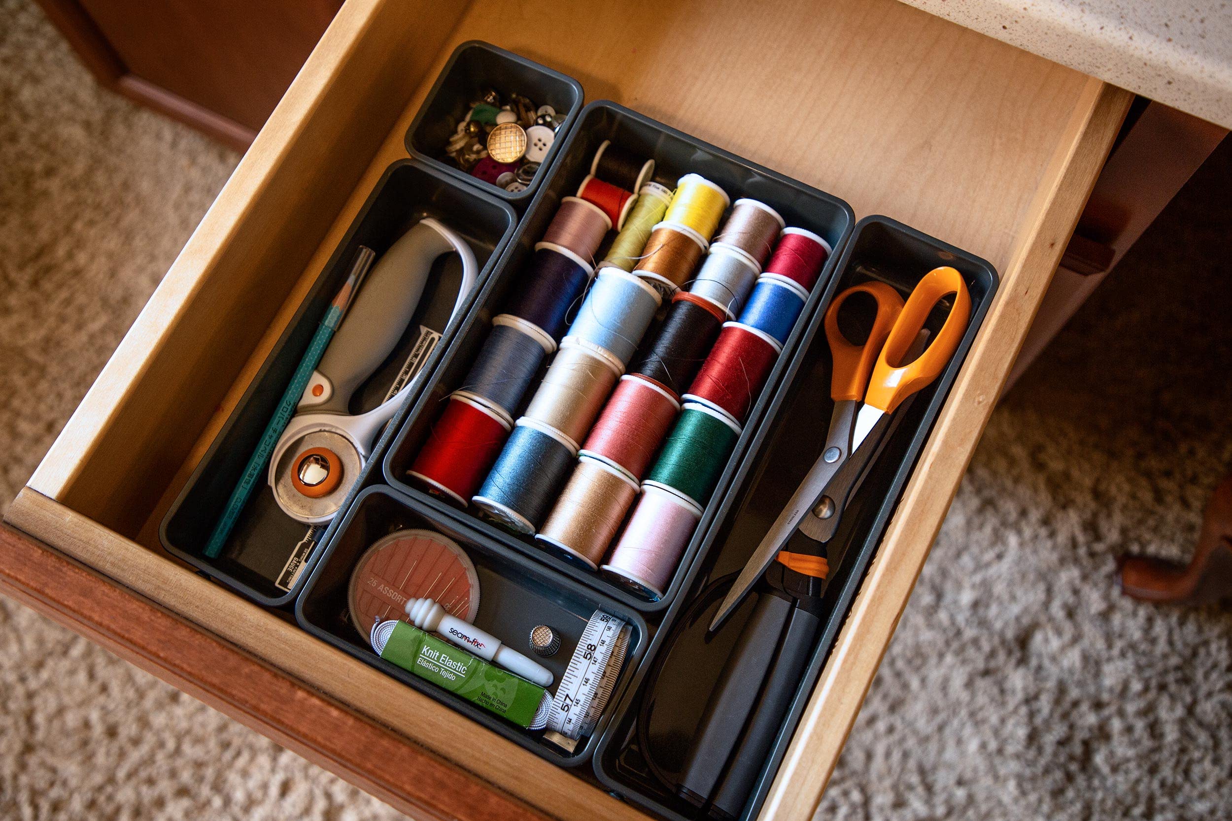 Three by Three Seattle Bamboo Fiber Stacking Organizing Bins: Eco-Friendly, Stylish, and Space-Saving Storage Solution
