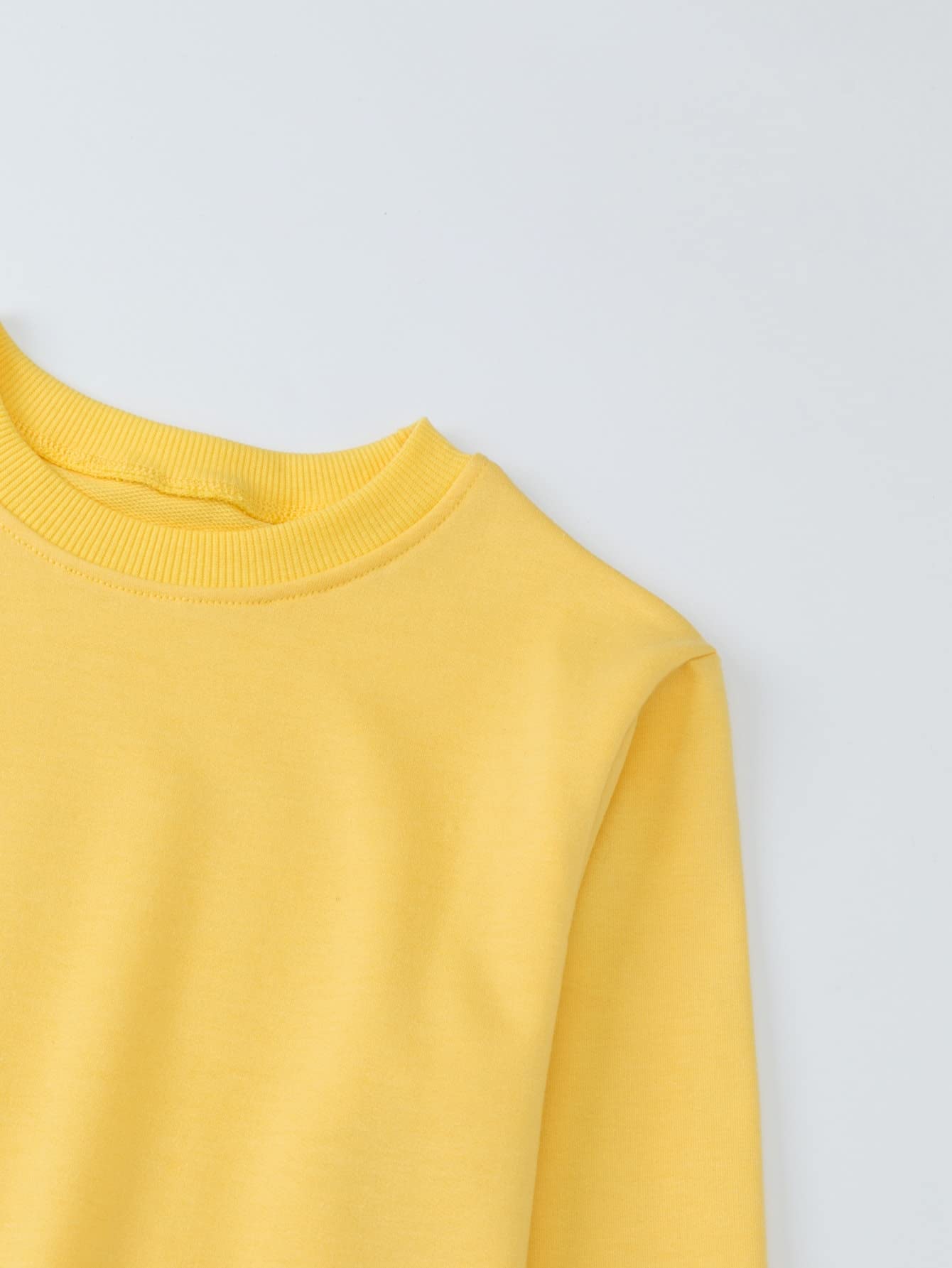 SOLY HUX Girl's Letter Car Graphic Print Long Sleeve Pullover Top Sweatshirt Yellow Butterfly Floral 160