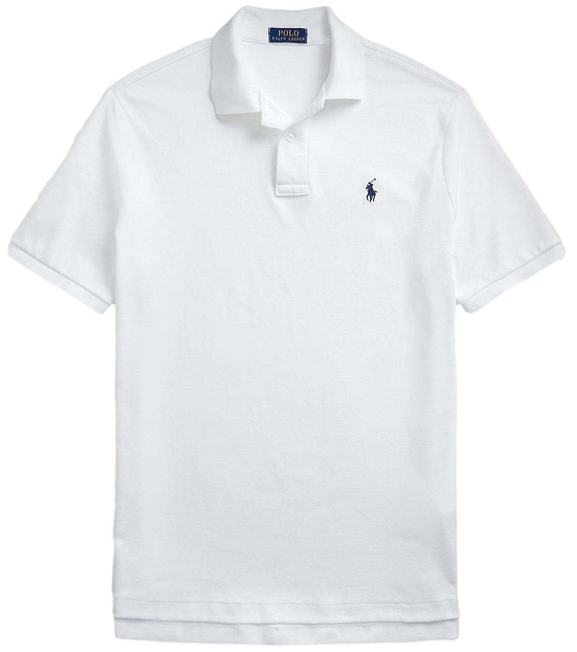 Polo Ralph Lauren Men's Big and Tall Short Sleeve Pima Soft-Touch Polo Shirt (4XB, BasicWhite)
