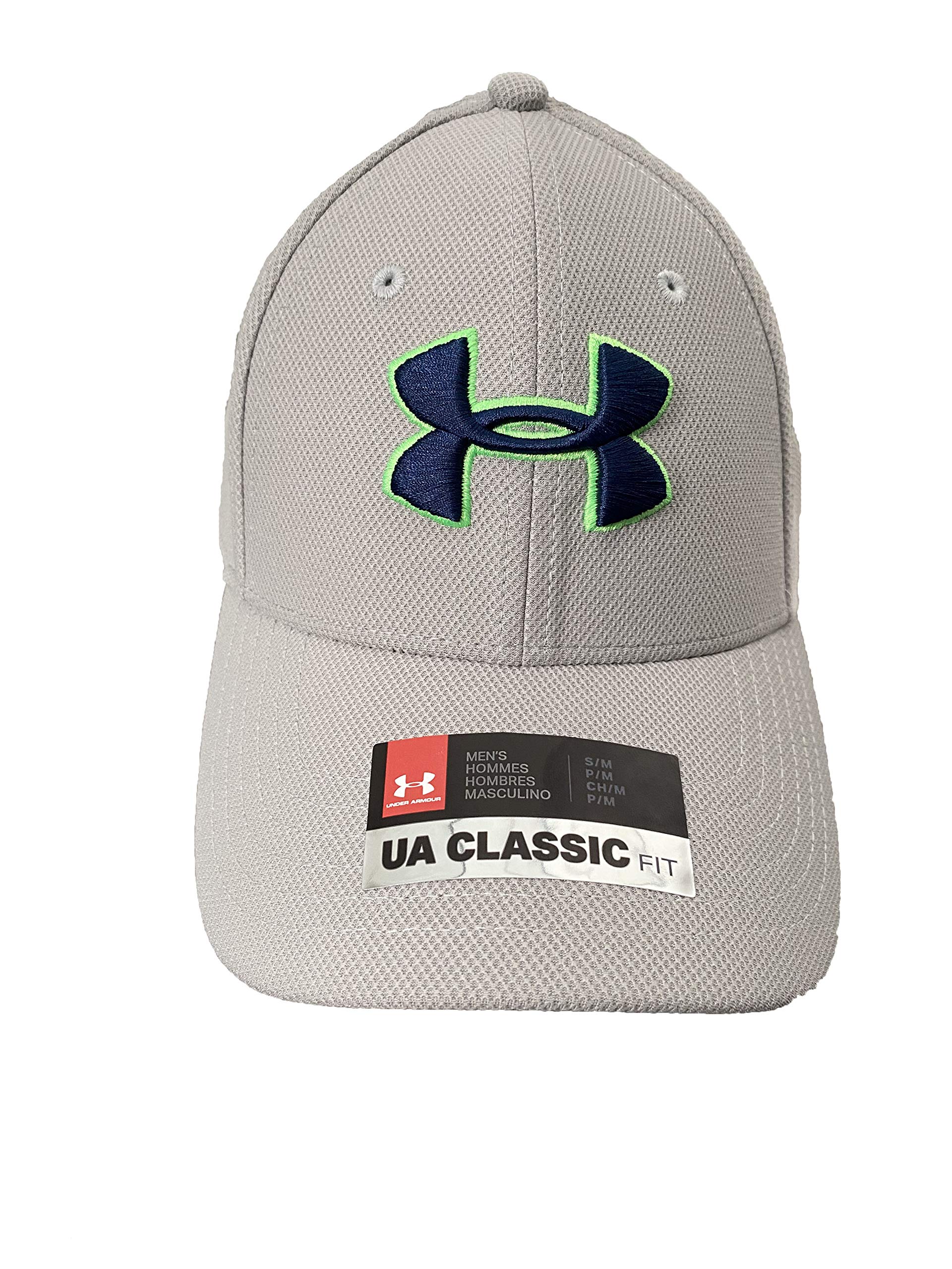 Under Armour Men`s UA Blitzing 3.0 Cap (Grey(1362744-558)/Green, Small/Medium)