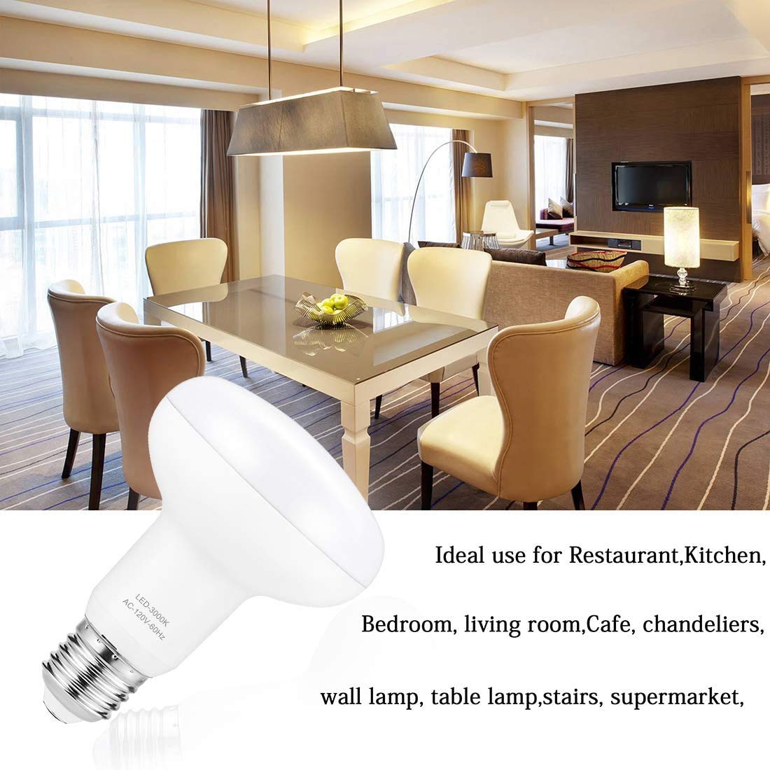 Small frog LED Bulb R30 or BR30, 12W (100W Equivalent), 1200 Lumens, Upgrade for 100W Bulb, 3000K Soft White Color, for Recessed Can Use, Wide Flood Light, Dimmable, (Pack of 4)